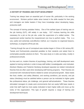 Research Report training and development1 | PDF