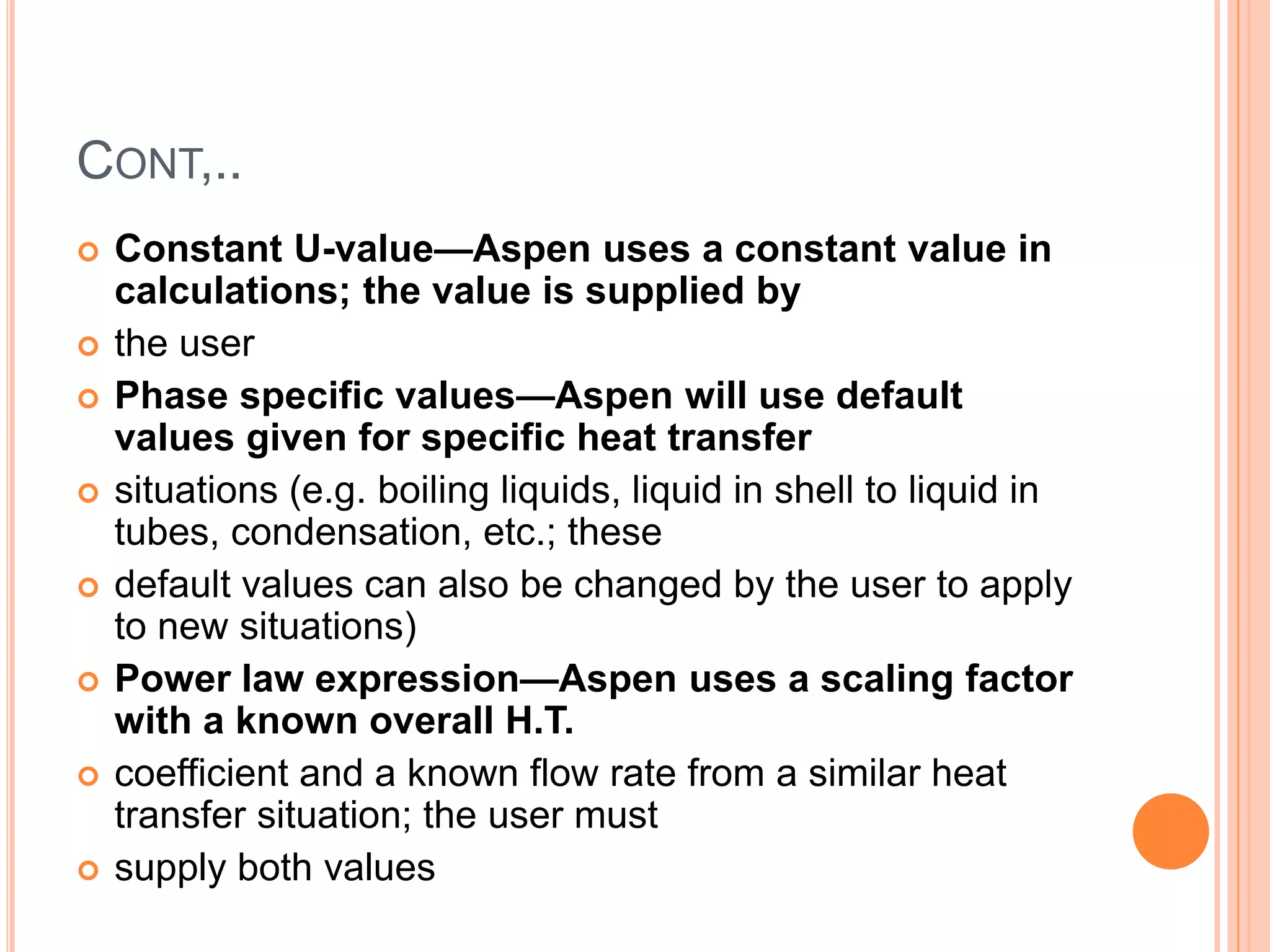 Computer Simulation of a Heat Exchanger using Aspen | PPTX