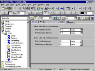 Computer Simulation of a Heat Exchanger using Aspen | PPTX