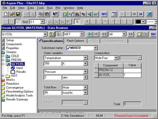 Computer Simulation of a Heat Exchanger using Aspen | PPTX