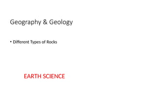 Comprehensive Overview of Rock Types and Their Formation Processes in ...