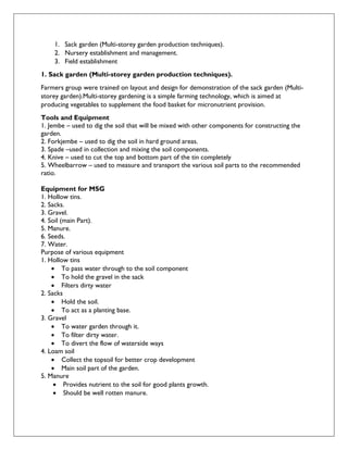 Kitchen garden report | PDF