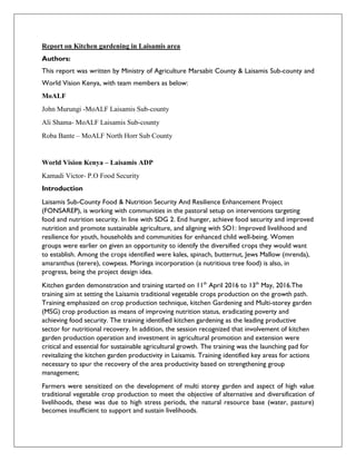Kitchen garden report | PDF