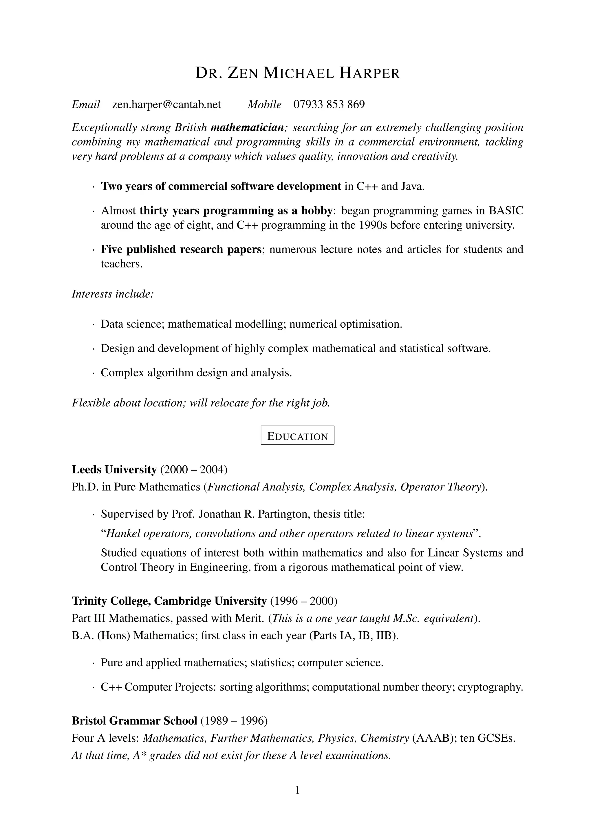 Dr_Zen_Harper_CV_May_2015 | PDF