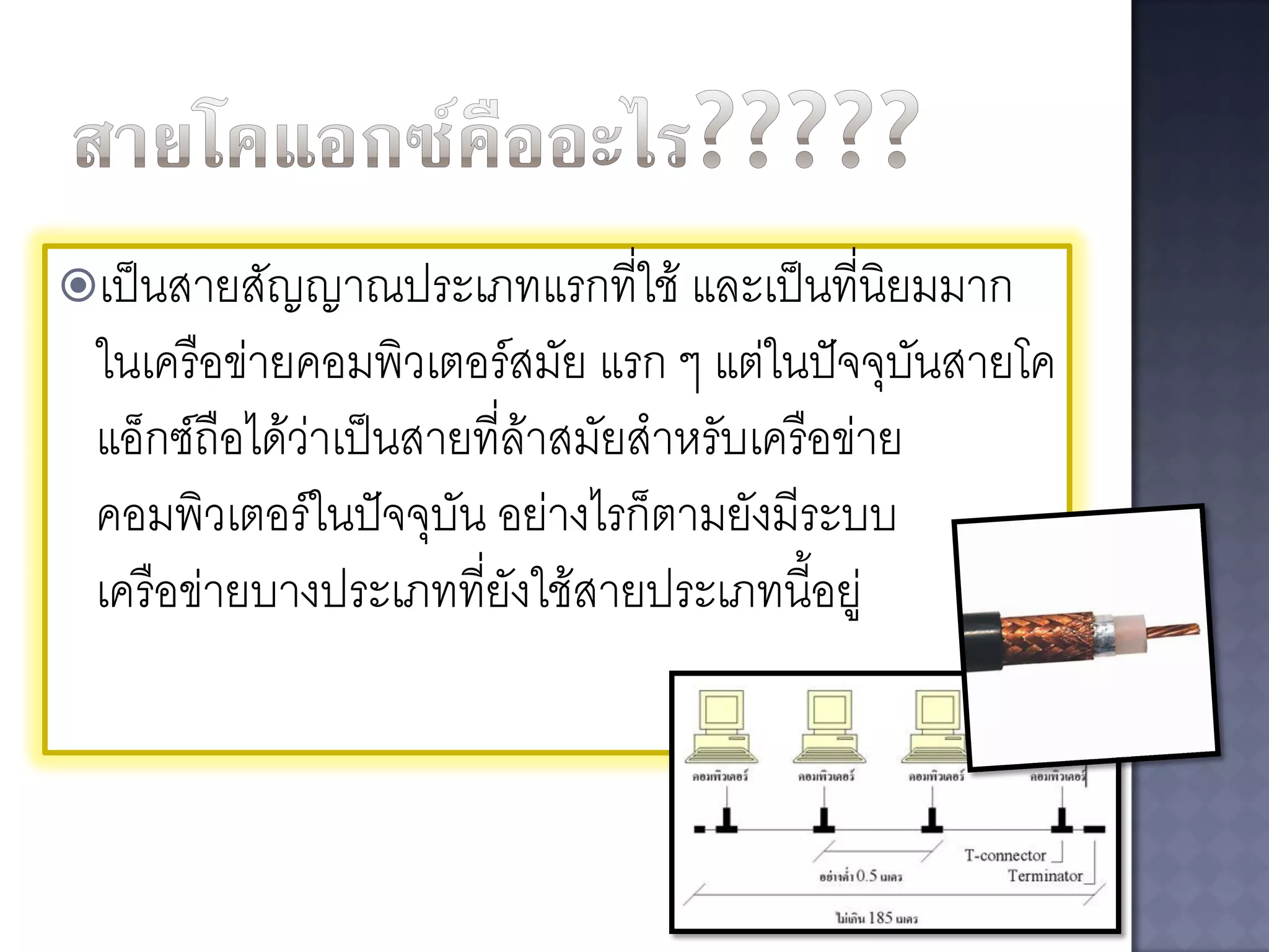 สายโคแอกซ์(ณัฏฐ์ชาภา+อุรชา)403 | PPT
