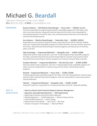 MikeGBeardallResume | PDF