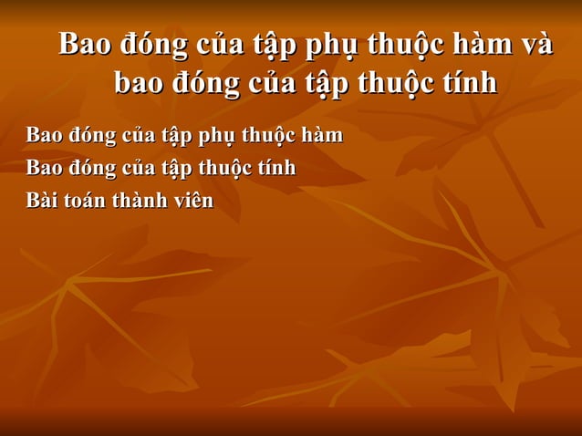 Lý thuyết thiết kế CSDL | PDF