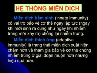 Bài Thuyết Trình Hệ Thống Miễn Dịch Của Cơ Thể | PDF
