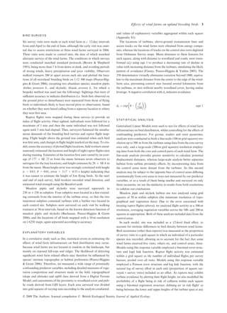 Pearce-Higgins et al. 2009. Distribution of breeding birds around ...