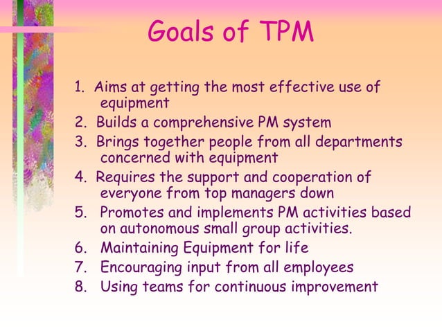 OEE and TPM application in apparel industry | PPT