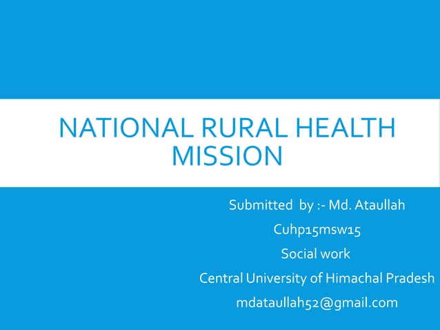 national rural health mission | PPT