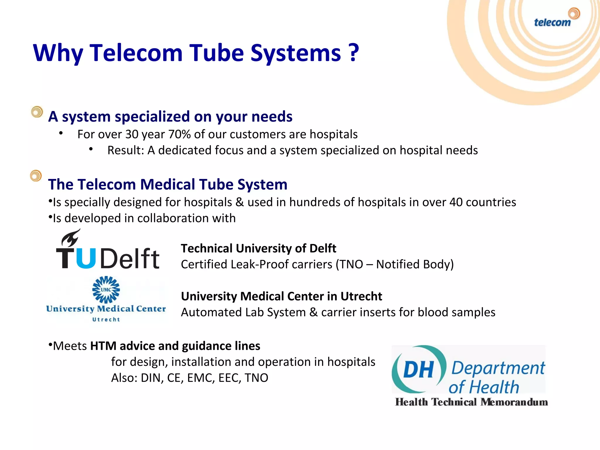 Pneumatic tube system Presentation Hospital - full 97-2003 | PPT