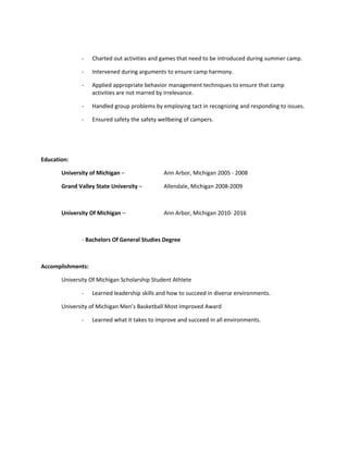 Jerret Smith recent resume updated | DOC