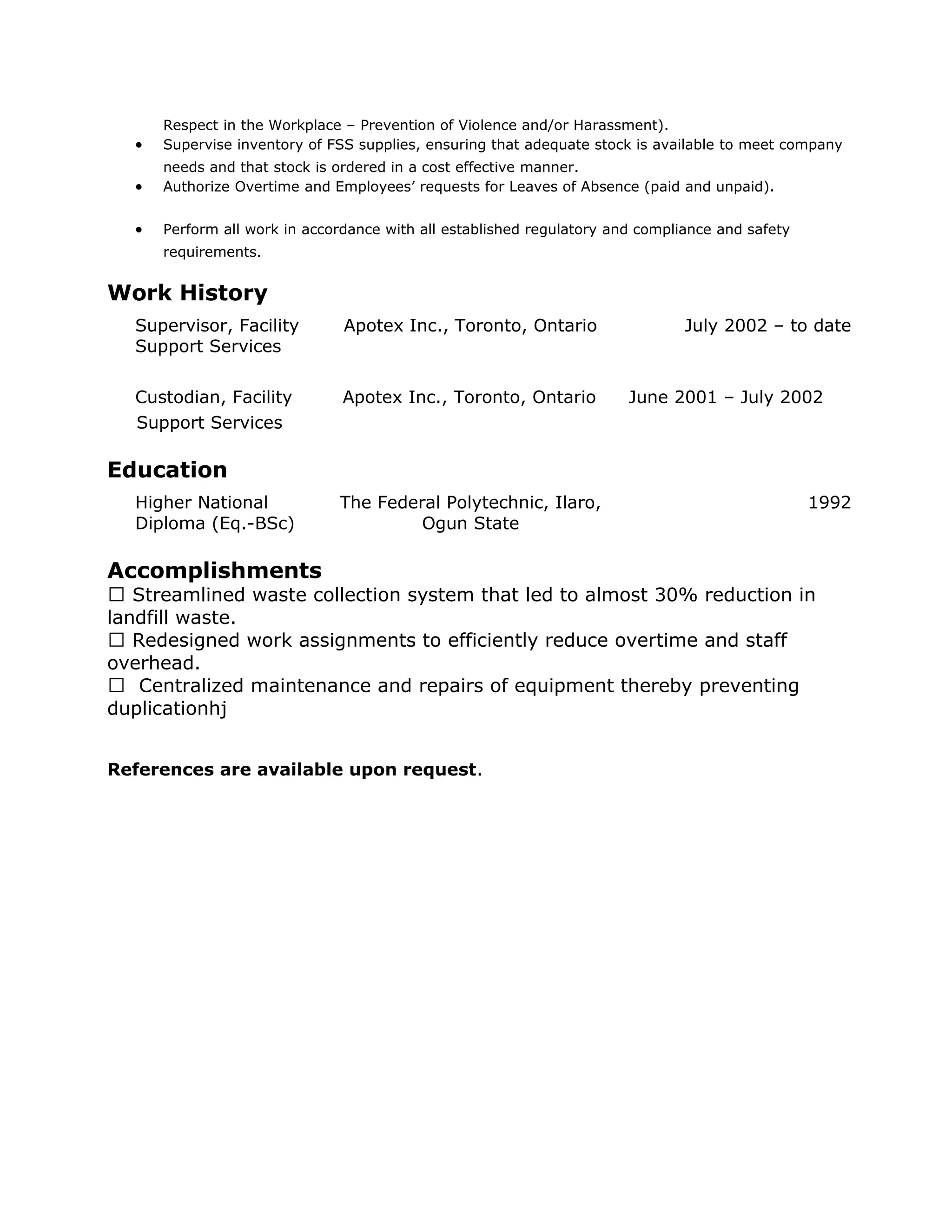 Ayo Resume | DOC
