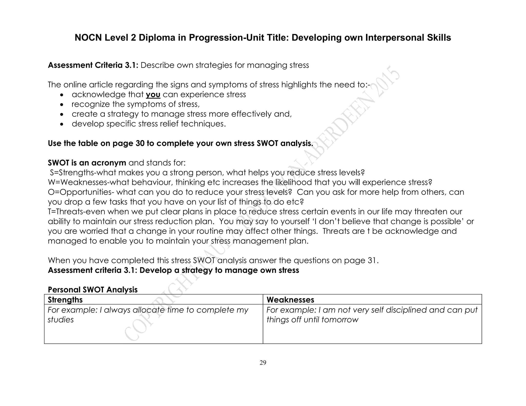 Learner portfolio developing own interpersonal skills | PDF