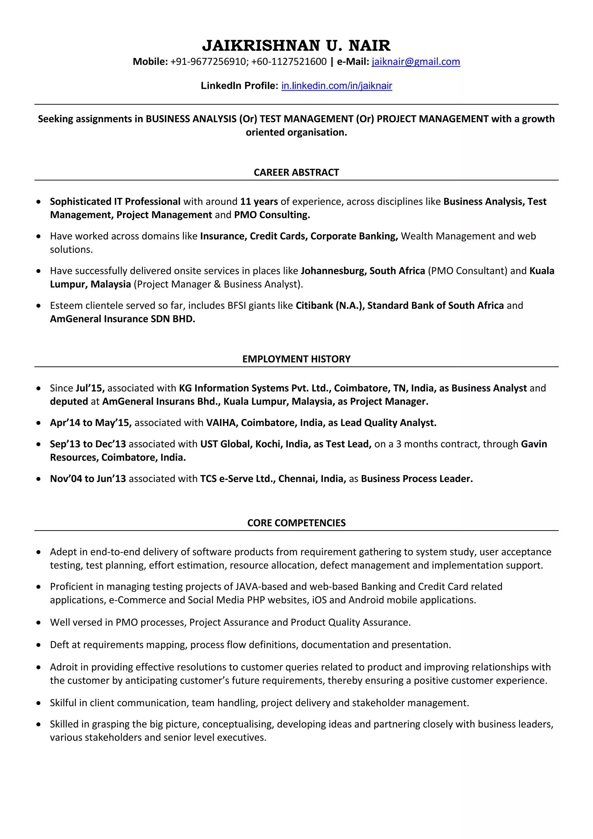 Jaikrishnan U. Nair_CV | PDF