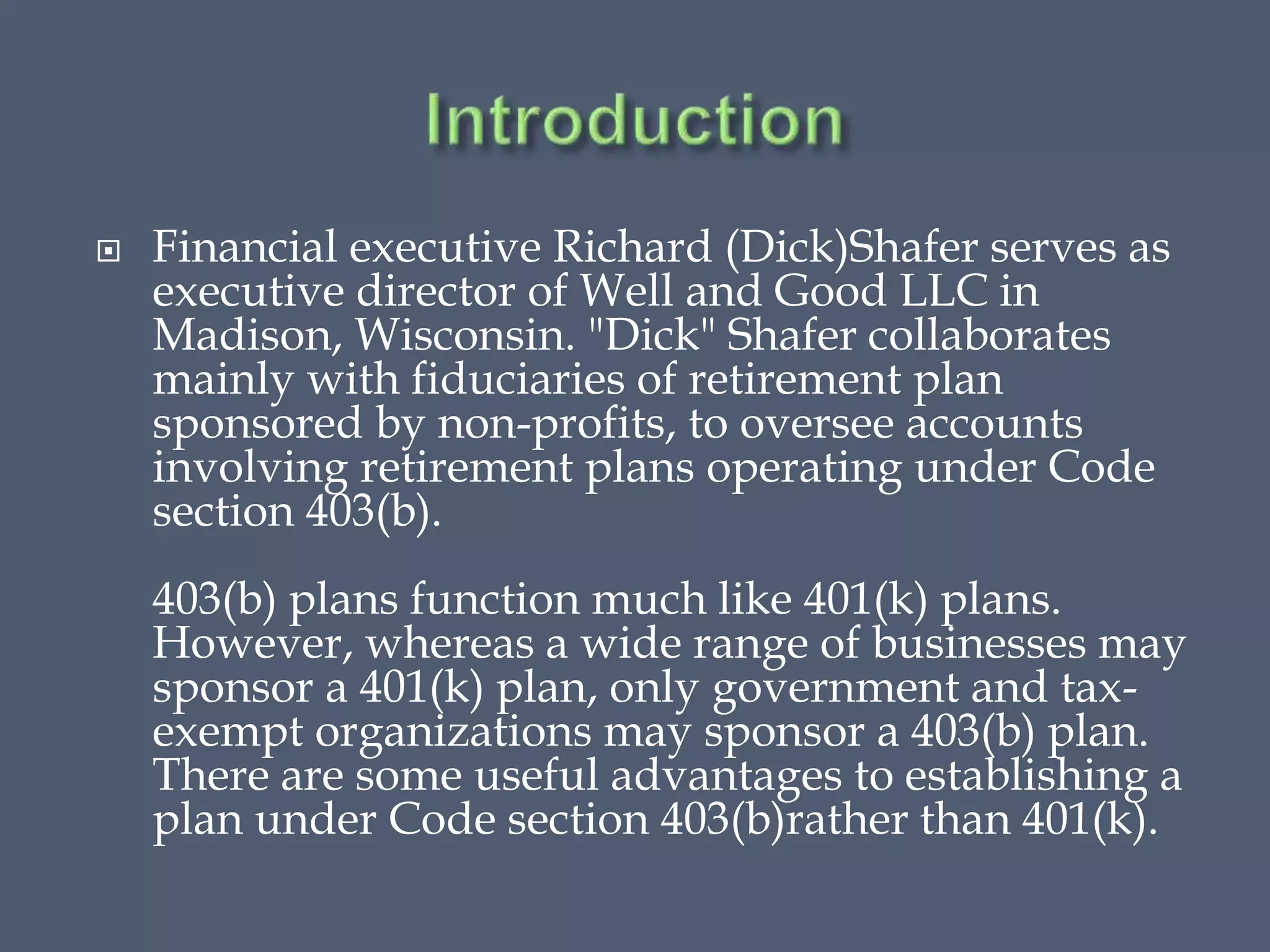403(b) Plans Explained | PPTX
