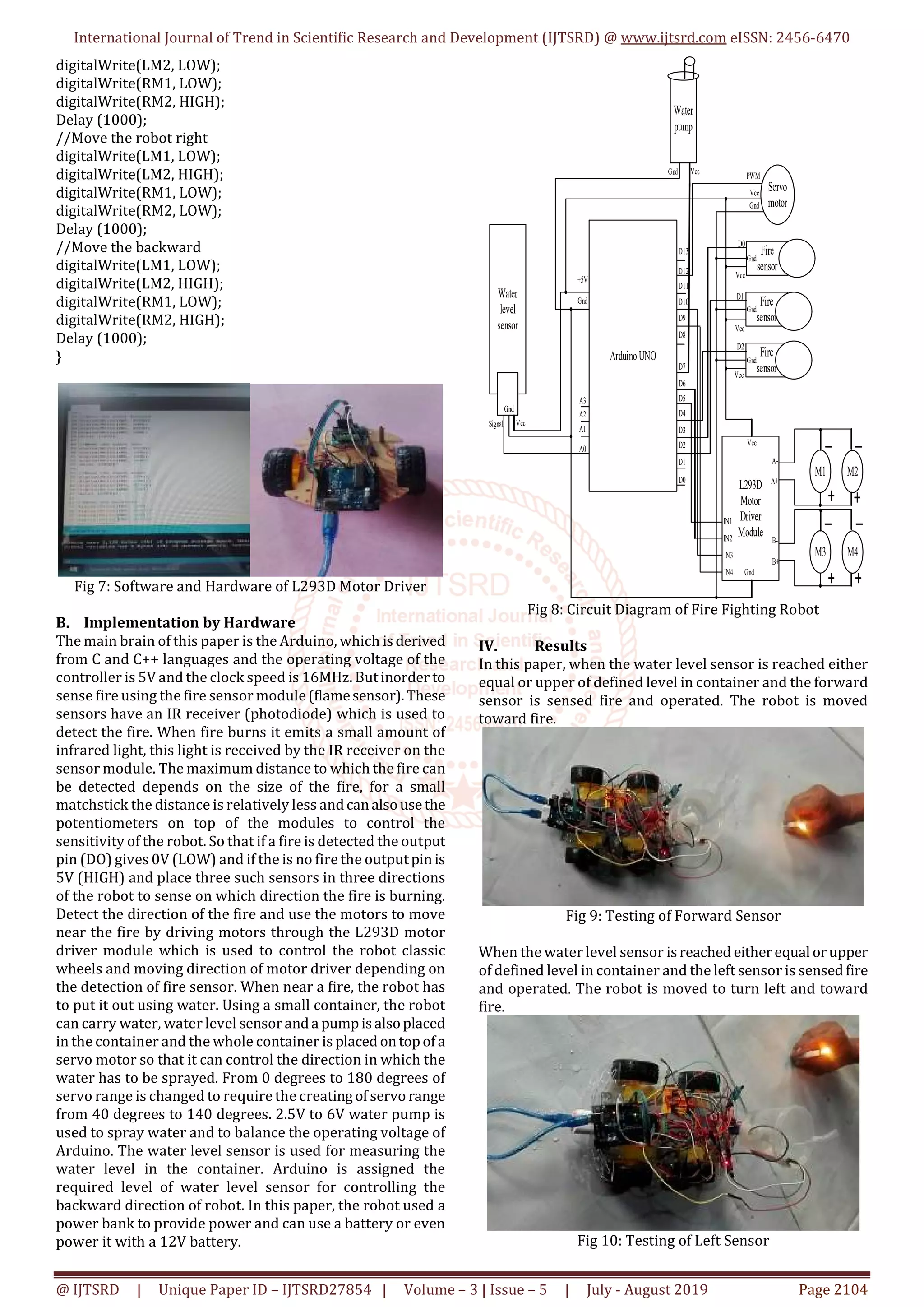 Fire Fighting Robot System | PDF