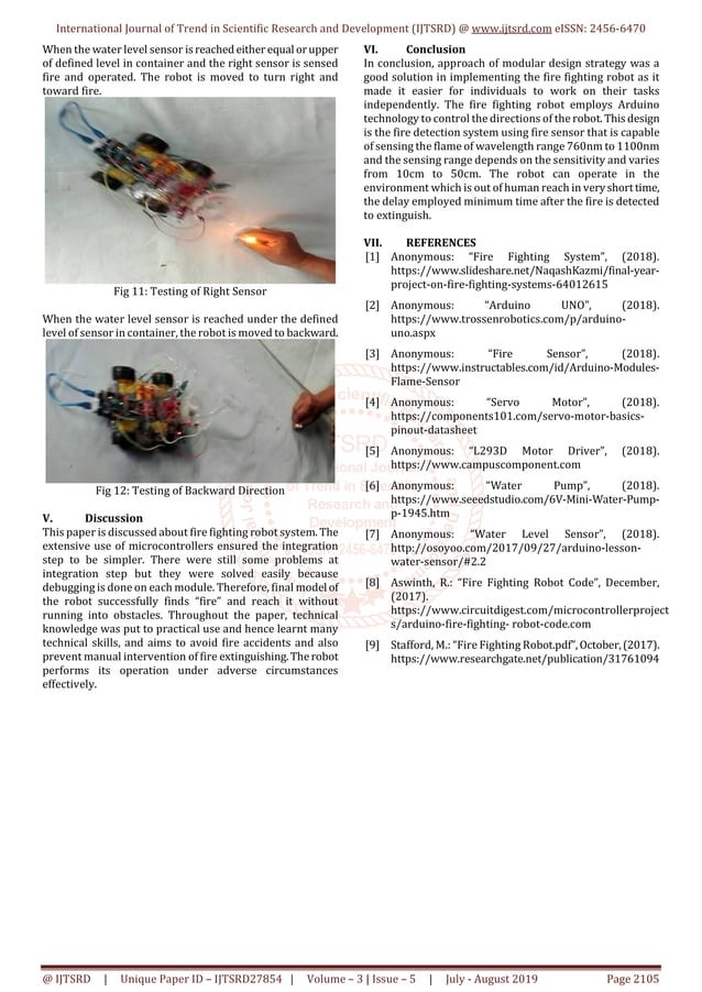 Fire Fighting Robot System | PDF