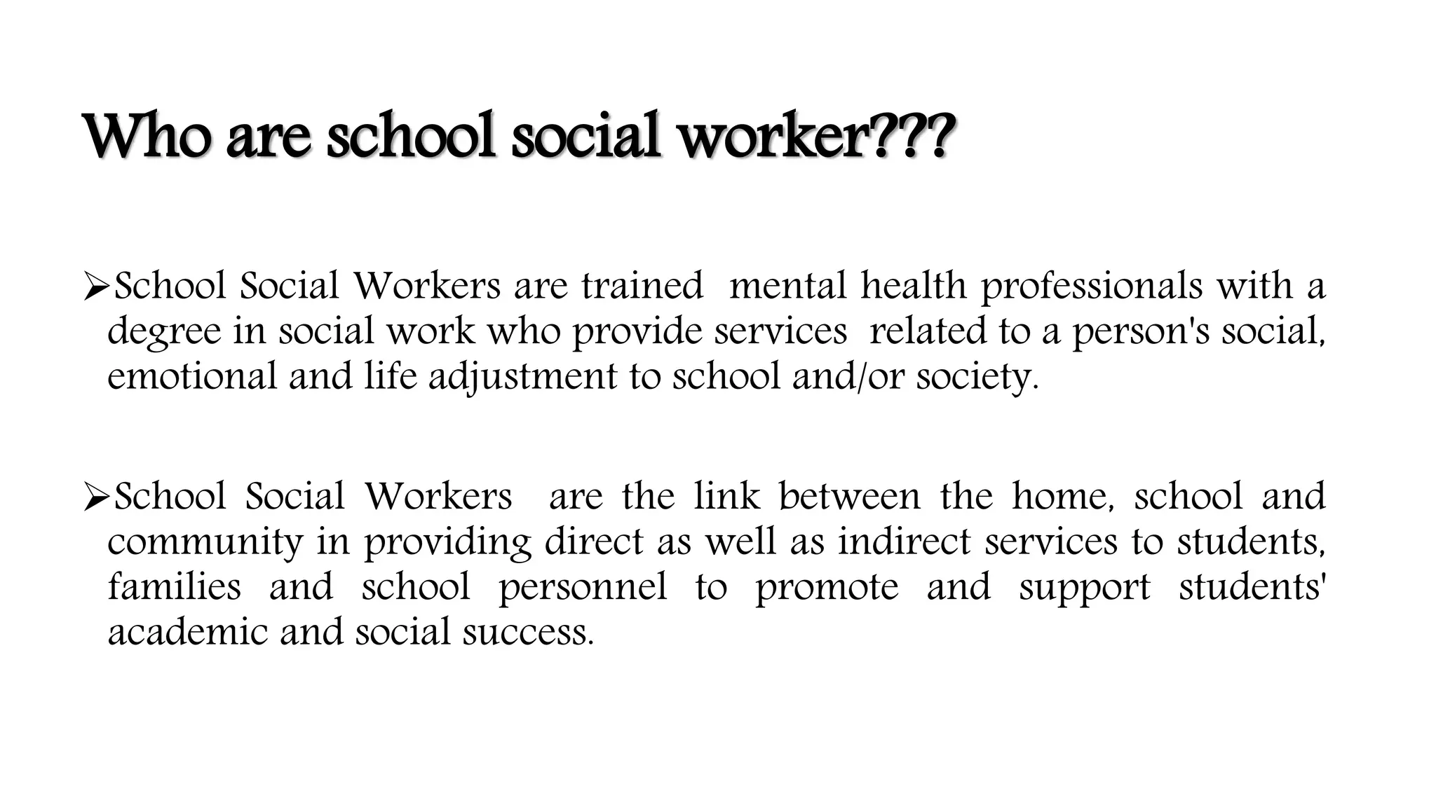 school social worker | PPTX