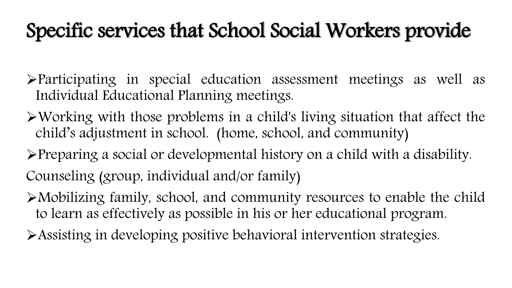 school social worker | PPTX