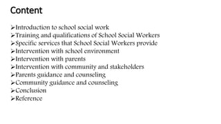 school social worker | PPTX