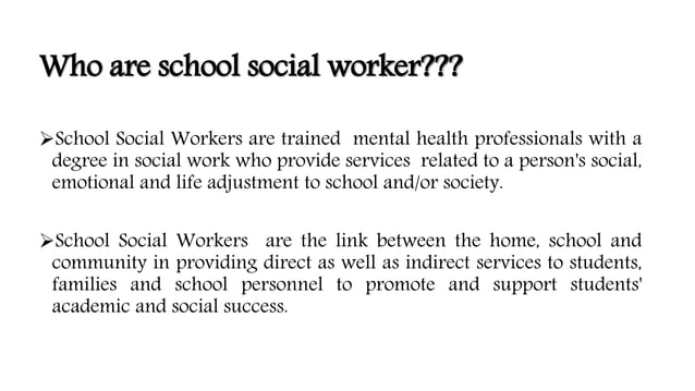 school social worker | PPTX