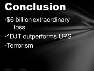 UPS Financial Statement Analysis Presentation | PPTX