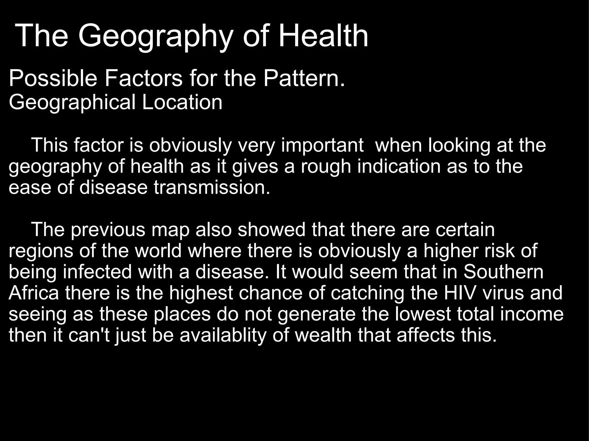 Geography of Health | PPT