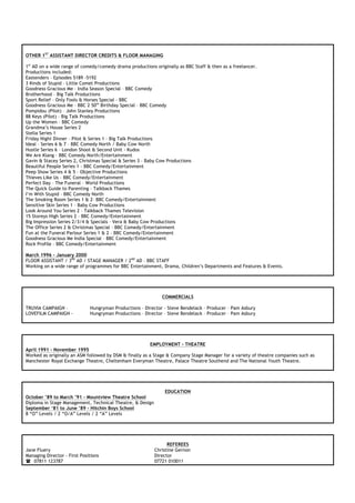 Steve Roberts CV | PDF