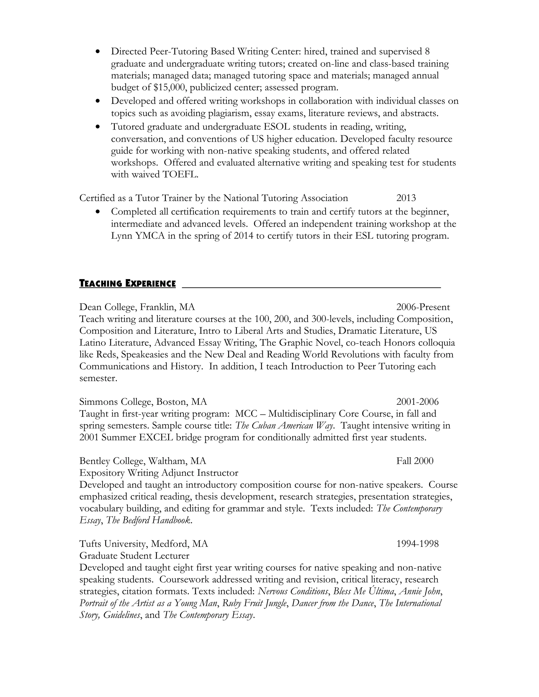 Dawn Mendoza CV 2016 | DOC