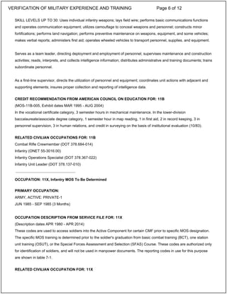 VERIFICATION OF MILITARY EXPERIENCE AND TRAINING | PDF