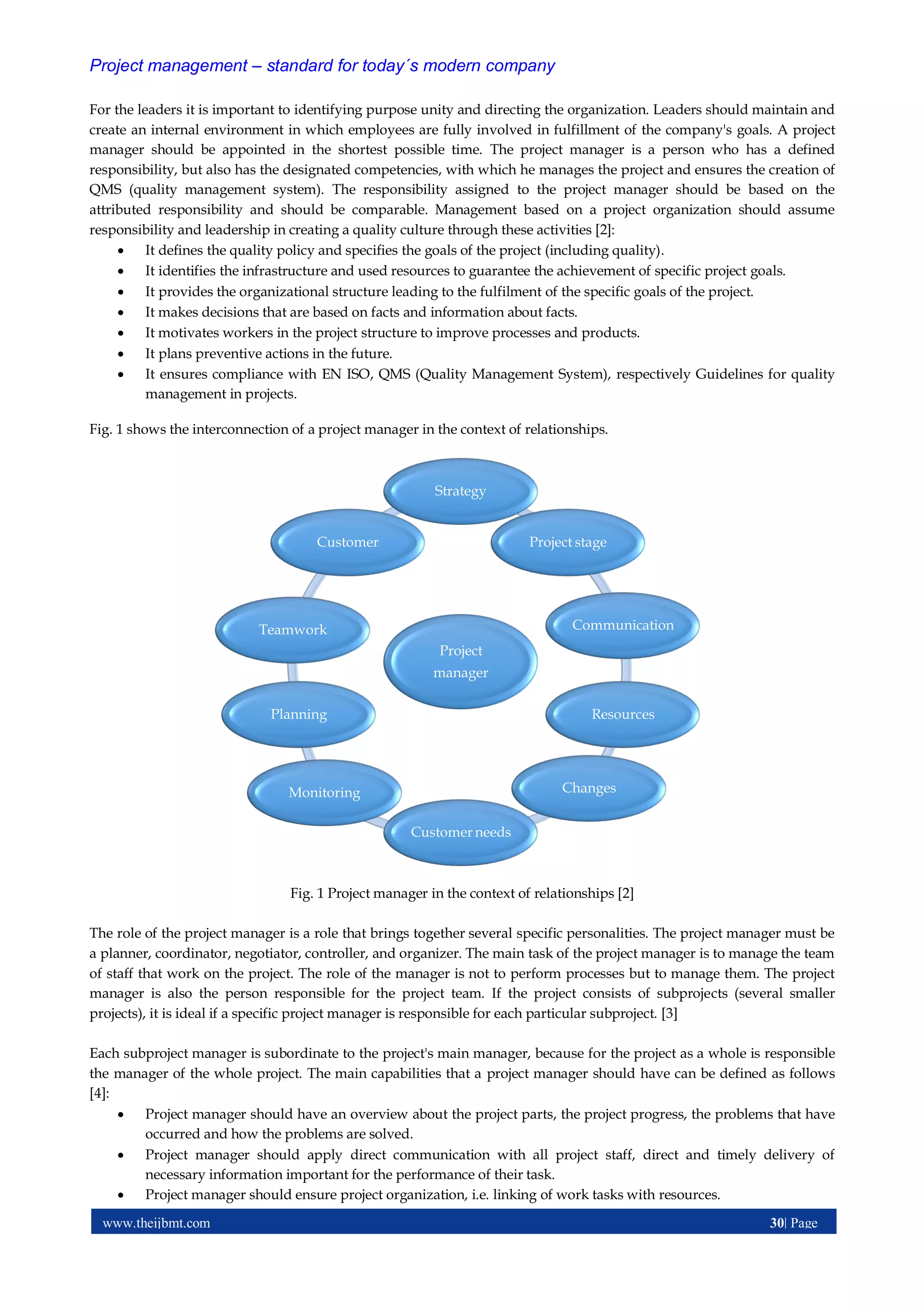 Project management – standard for today´s modern company | PDF