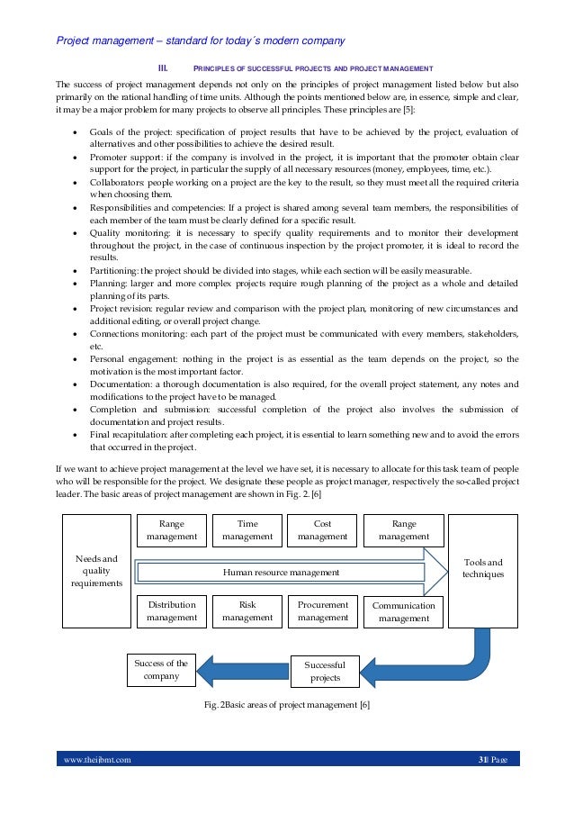 Project management – standard for today´s modern company
