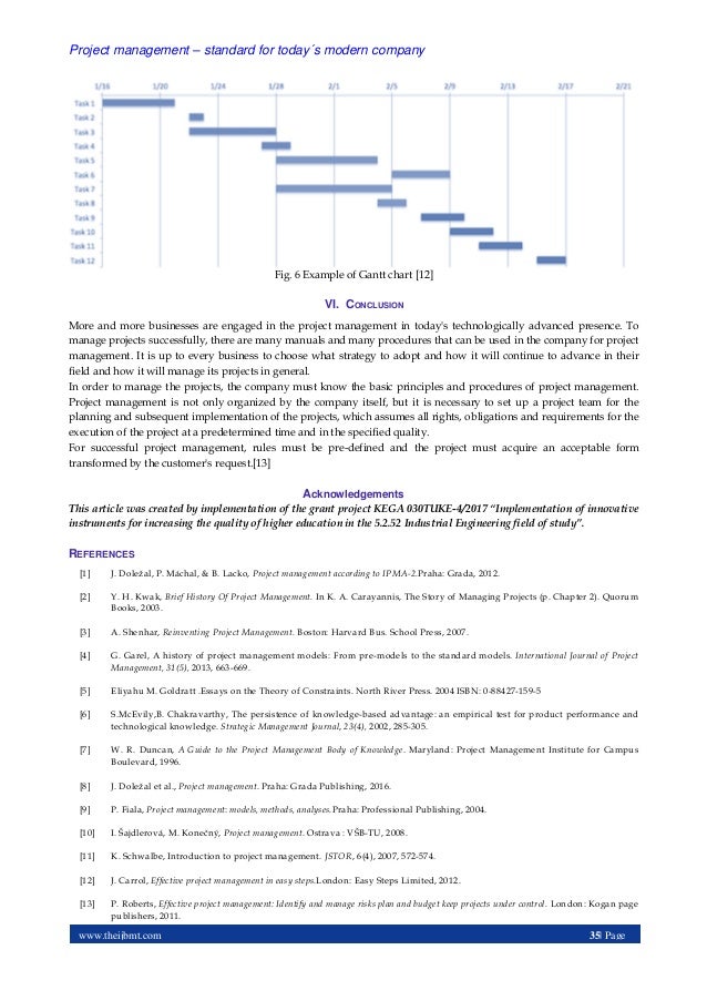 Project management – standard for today´s modern company