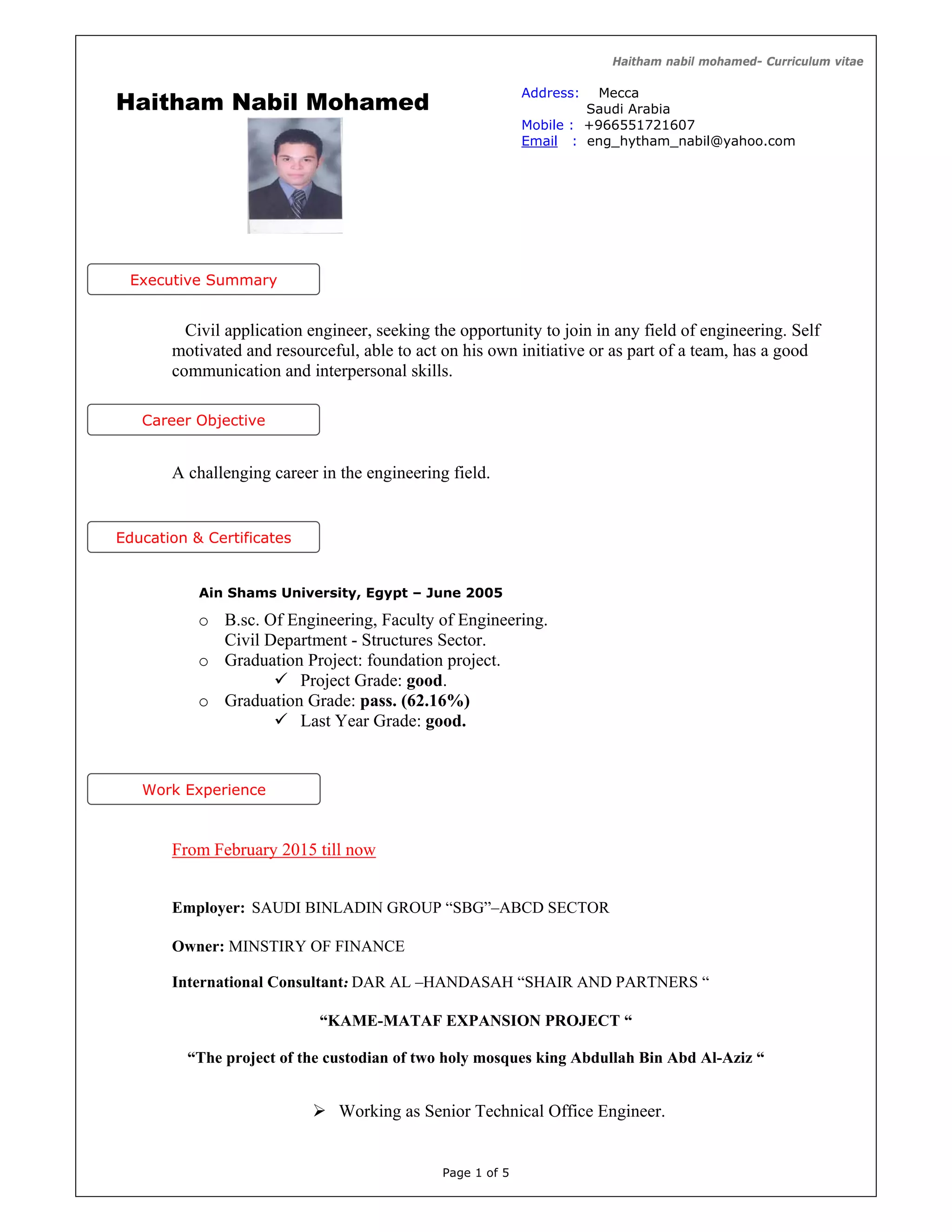 haitham cv | PDF