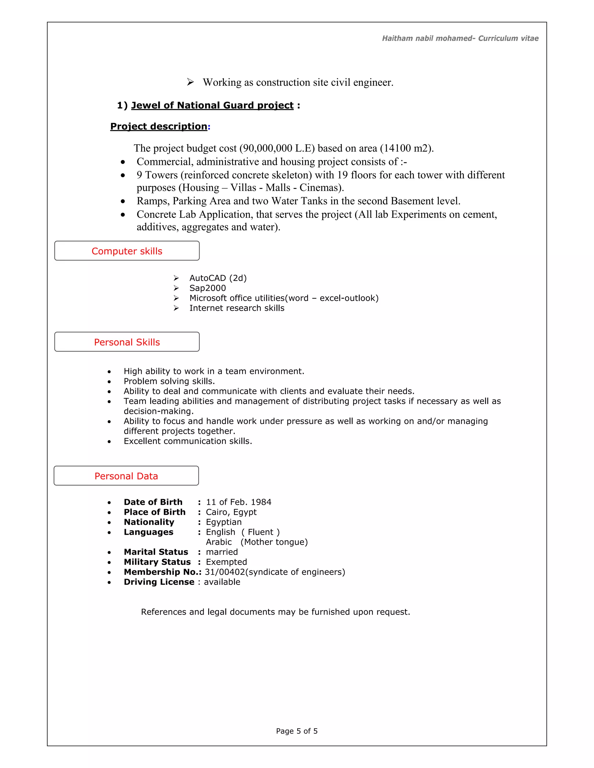 haitham cv | PDF