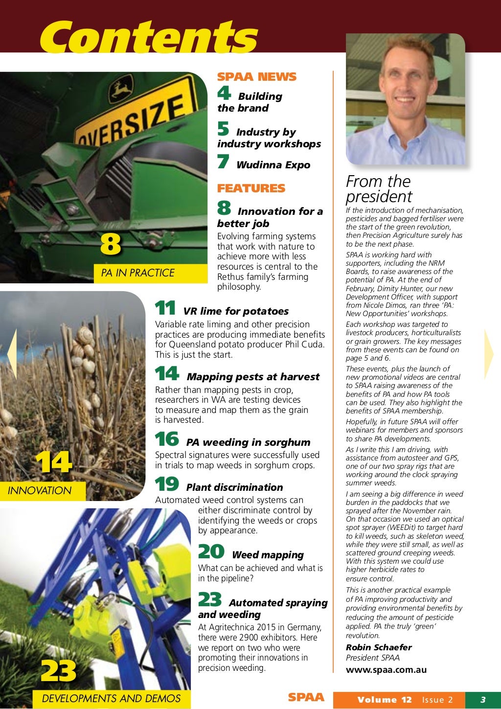 SPAA Precision Ag News magazine Vol 12 Issue 2 Autumn 2016