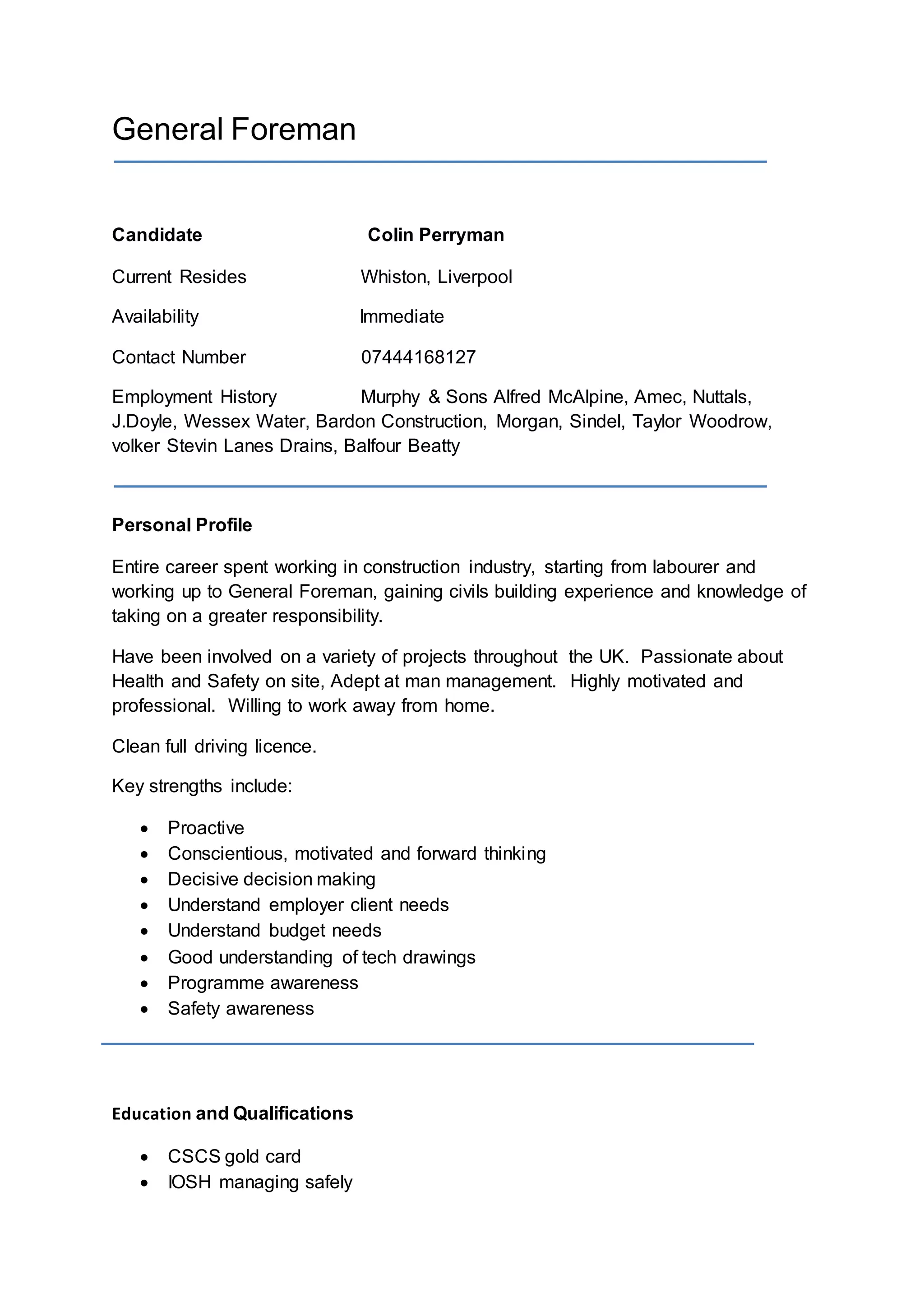 Colin Perryman CV[1] (1) | DOCX