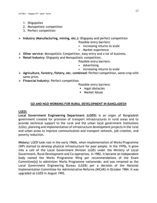 Rural Development and Planning of Bangladesh | PDF