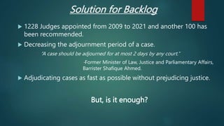 Backlog of cases in the Courts of Bangladesh. | PPTX