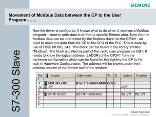 Modbus Slave and Modbus Master in S7.ppt | Operating Systems | Computer ...