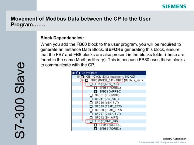 Modbus Slave and Modbus Master in S7.ppt | Operating Systems | Computer Software and Applications