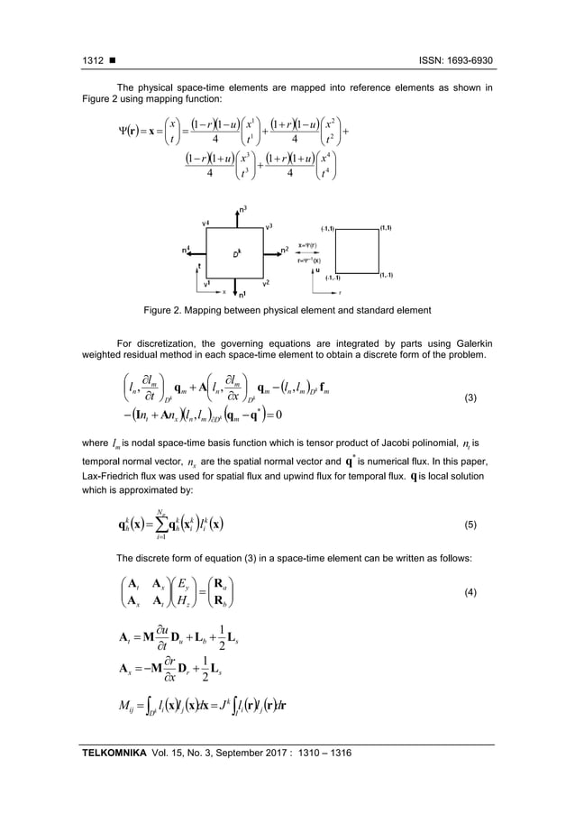 A Novel Space-time Discontinuous Galerkin Method for Solving of One-dimensional Electromagnetic ...