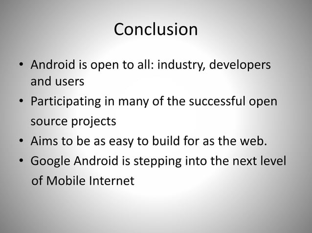 Basic android-ppt | PPTX | Operating Systems | Computer Software and Applications