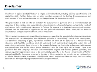 EMERGING APPROACHES TO COMBINATION THERAPIES IN AMD & DME - Opthea | PPT
