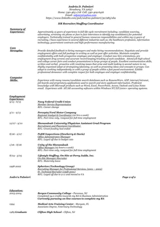 Recruitment Chronological Resume (2) | PDF