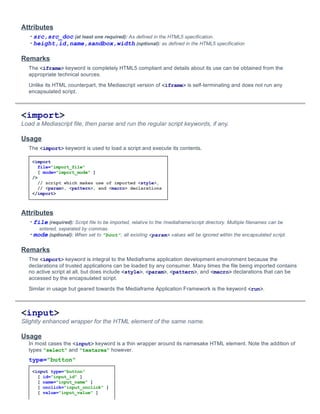 MediascriptKeywordReference | PDF