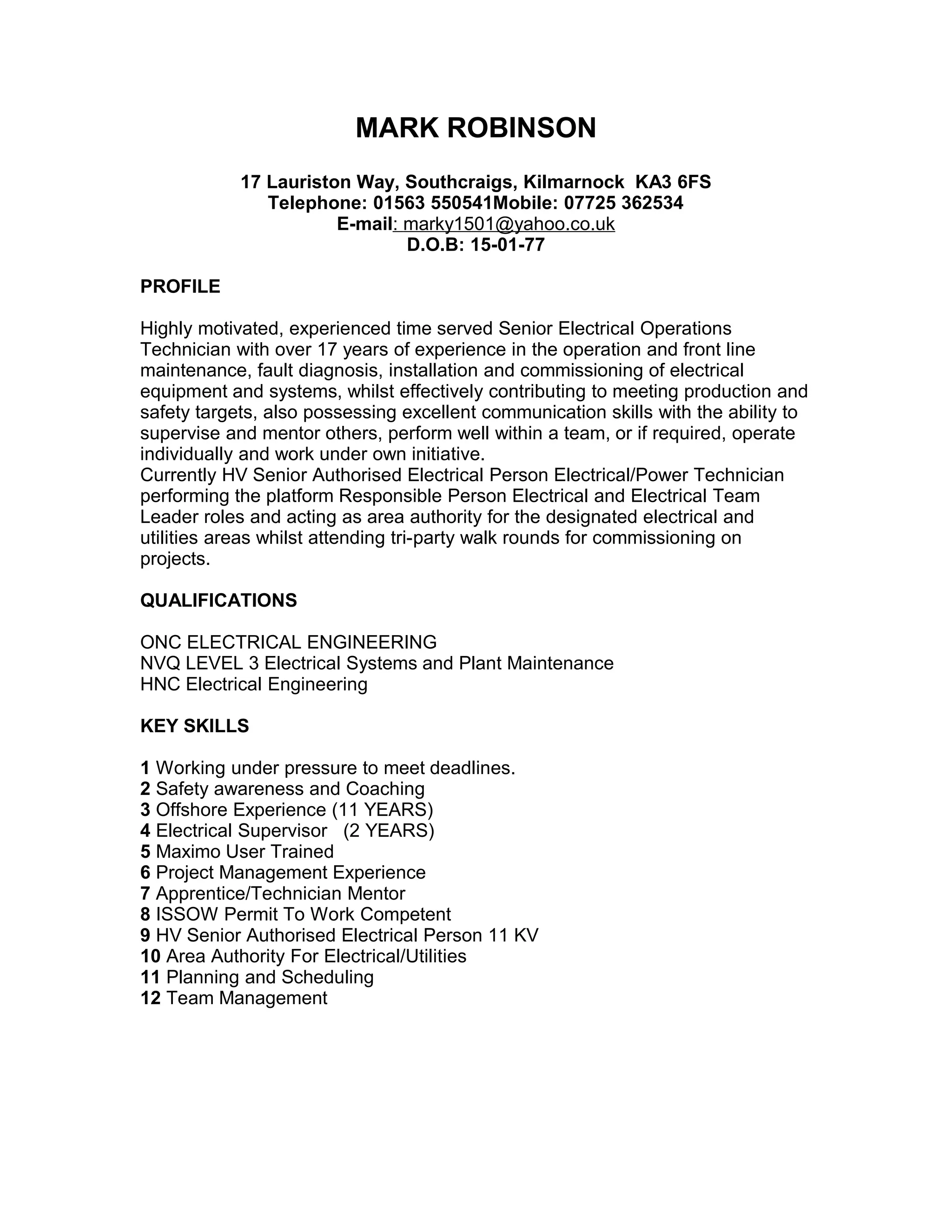 MarK CV Updated C.V.-1- MASTER-DOC | DOC