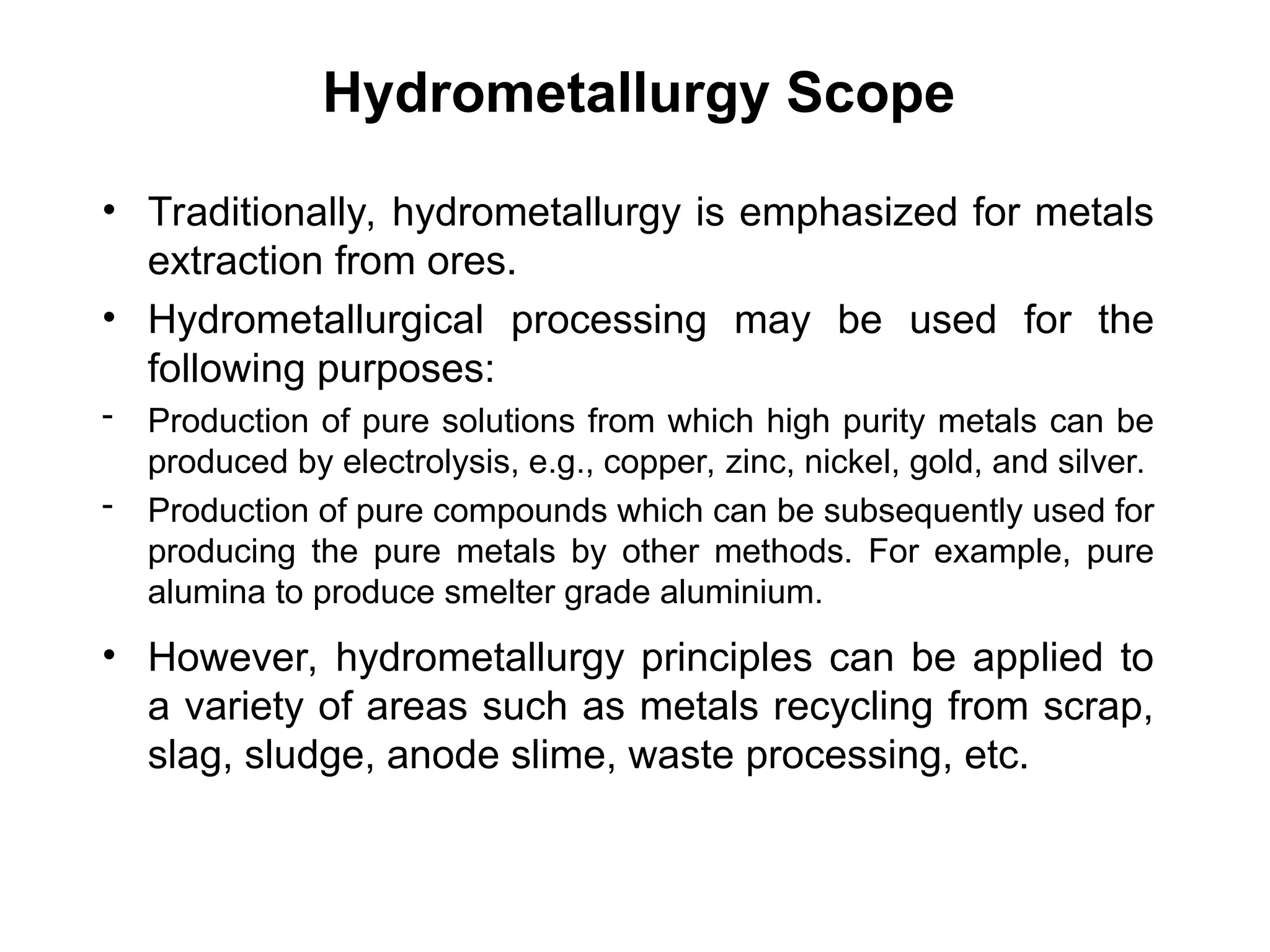 hydrometallurgyy-extractive metallurgyy.ppt